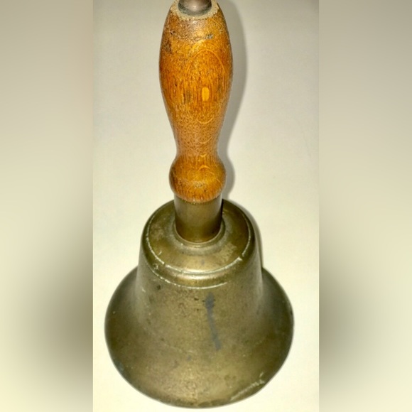 Art | Vintage 19th Century Antique Wooden Handled 1 Bronze Schoolhouse ...